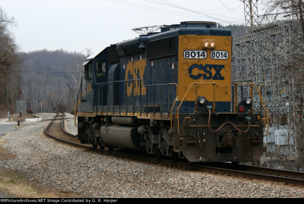 Going away shot of the B01223, just a lite unit Lynchburg to Clifton Forge